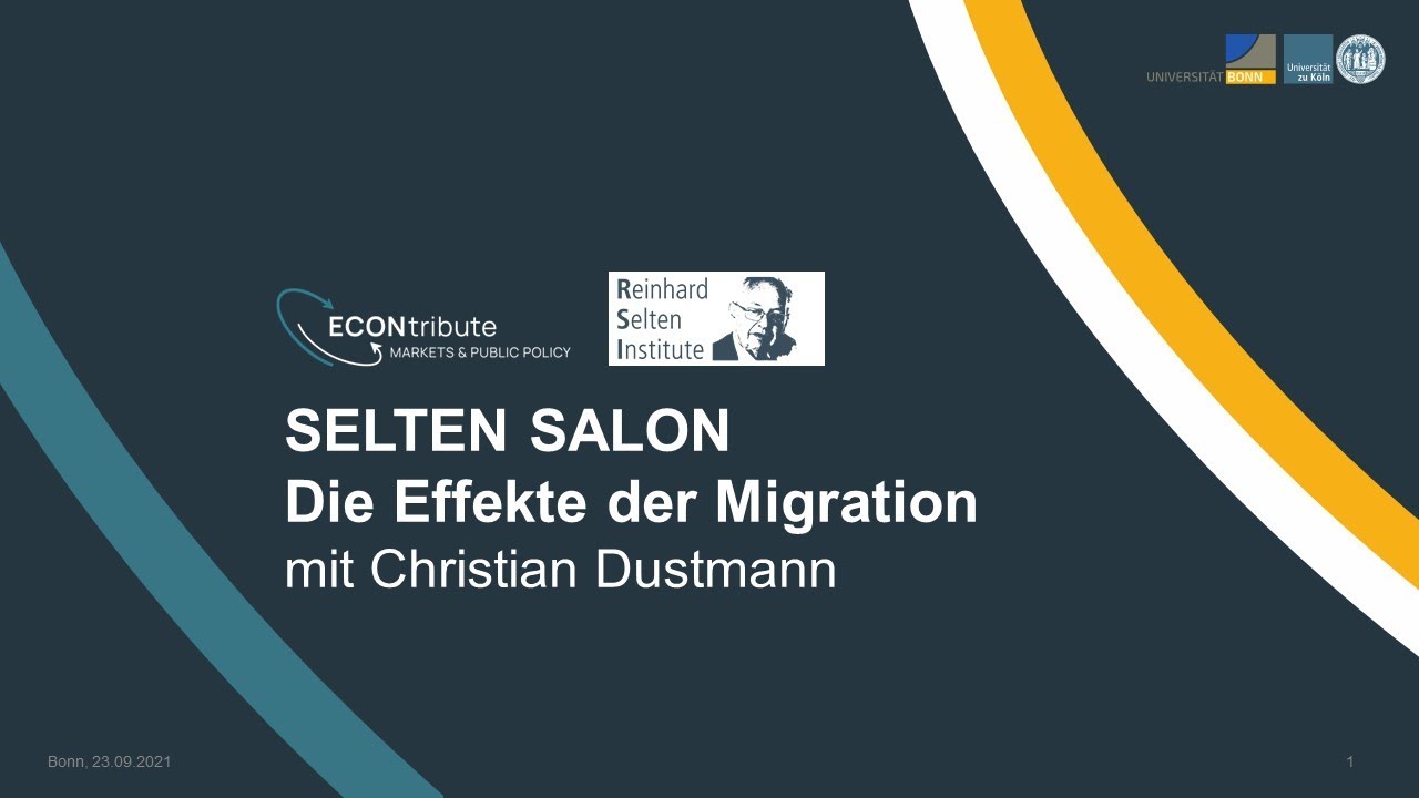 Selten Salon mit Christian Dustmann: Die Effekte der Migration - YouTube