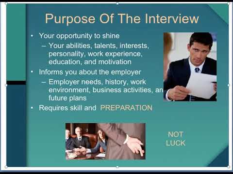 Purpose of Face to Face Interview - YouTube