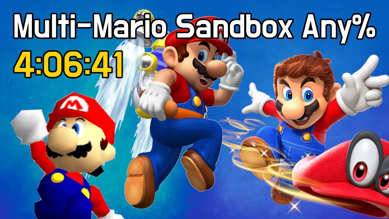 Multi-Mario Sandbox Any% in 4:06:41 - YouTube