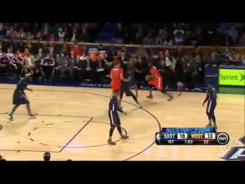 LeBron James' sick windmill alley oop from Carmelo Anthony   NBA All Star Game 2014   YouTube