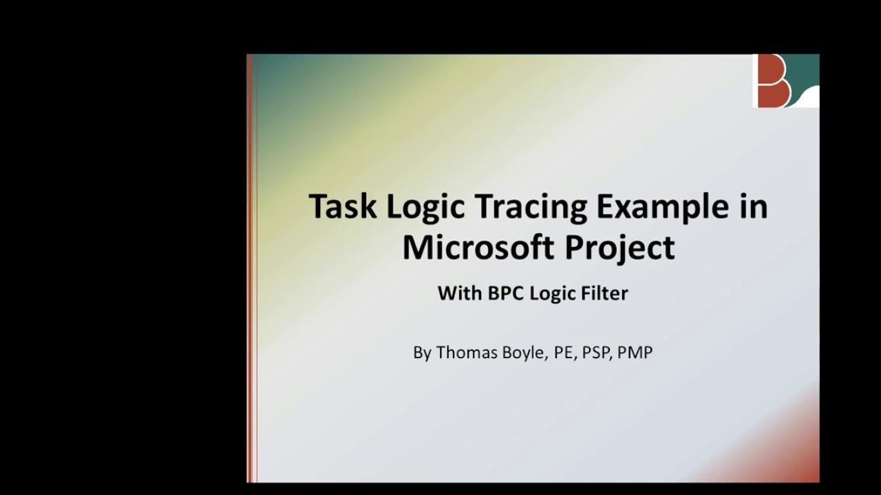 BPC Logic Filter Logic Trace Example - YouTube