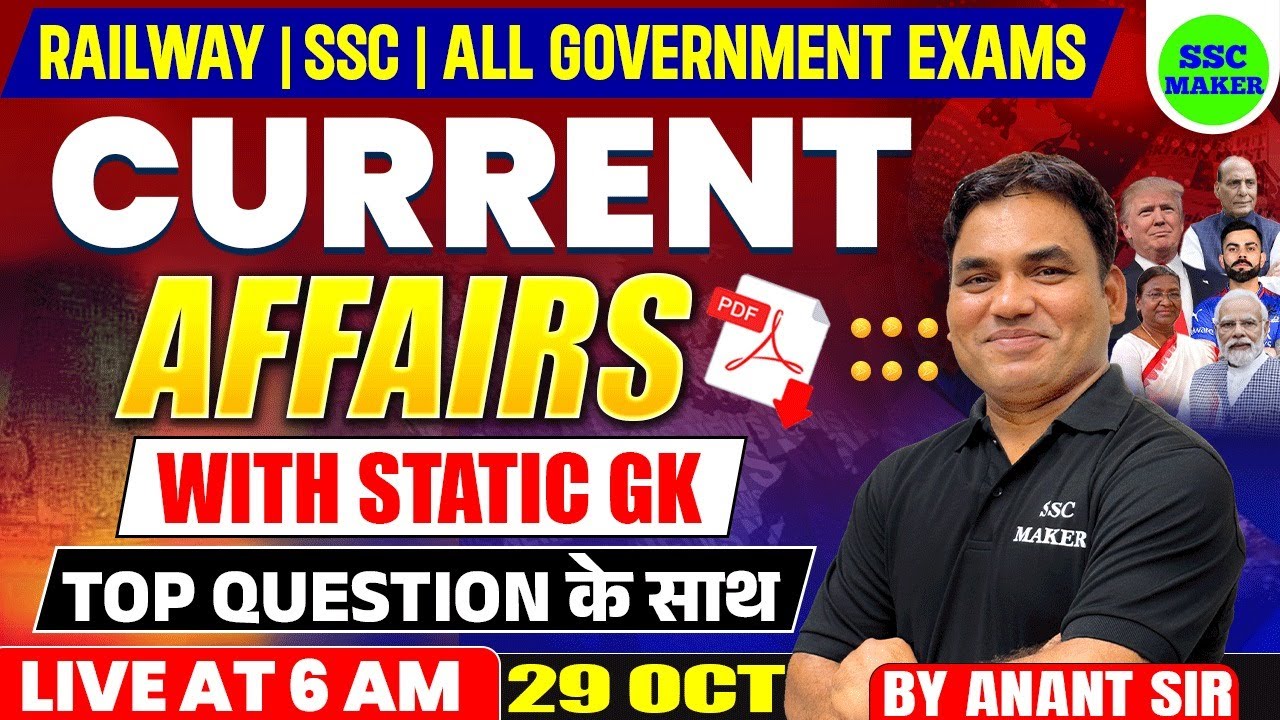 Current Affairs Today | 29 Oct Current Affairs 2025 | Daily Current ...
