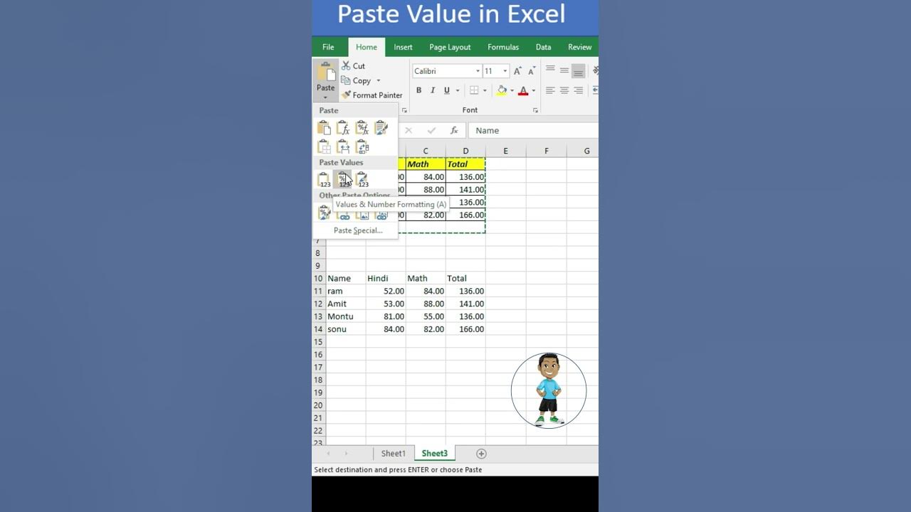 Paste Value In Excel excel msexcel exceltips exceltutorial shorts paste-value-in-excel-excel-msexcel-exceltips-exceltutorial-shorts