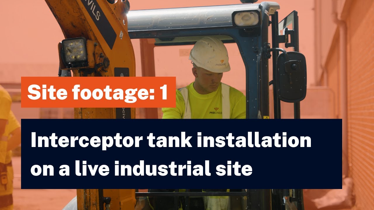 Interceptor tank installation on a live industrial site | PKB Civils ...