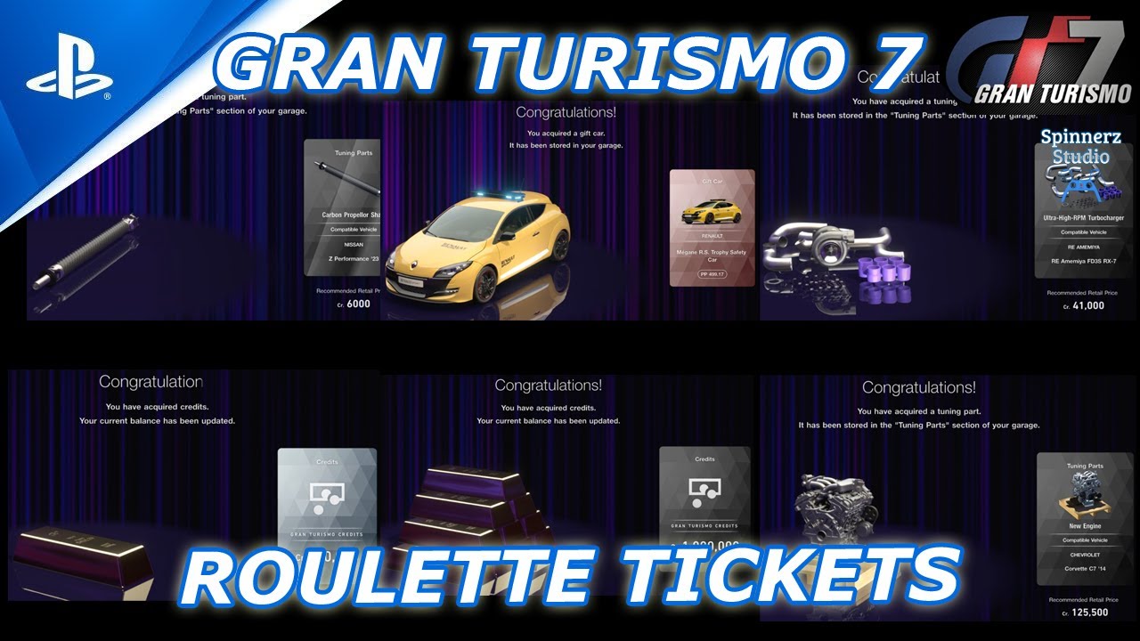 Gran Turismo 7 Roulette Tickets | GT7 Roulette Tickets - YouTube