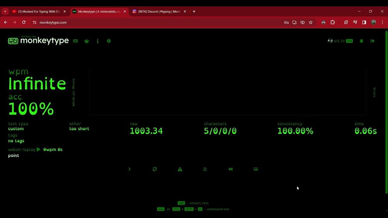 Typing "point" at Infinite WPM - YouTube