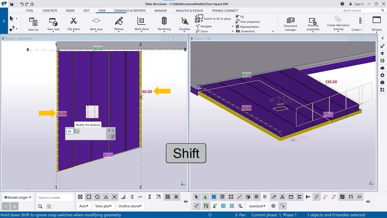 Modify floor boundary offsets using Floor layout - YouTube