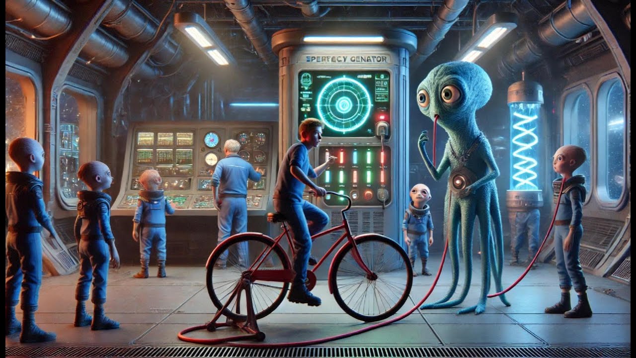 "Primitive" Human Saves 12 Alien Species with Bicycle Generator During ...
