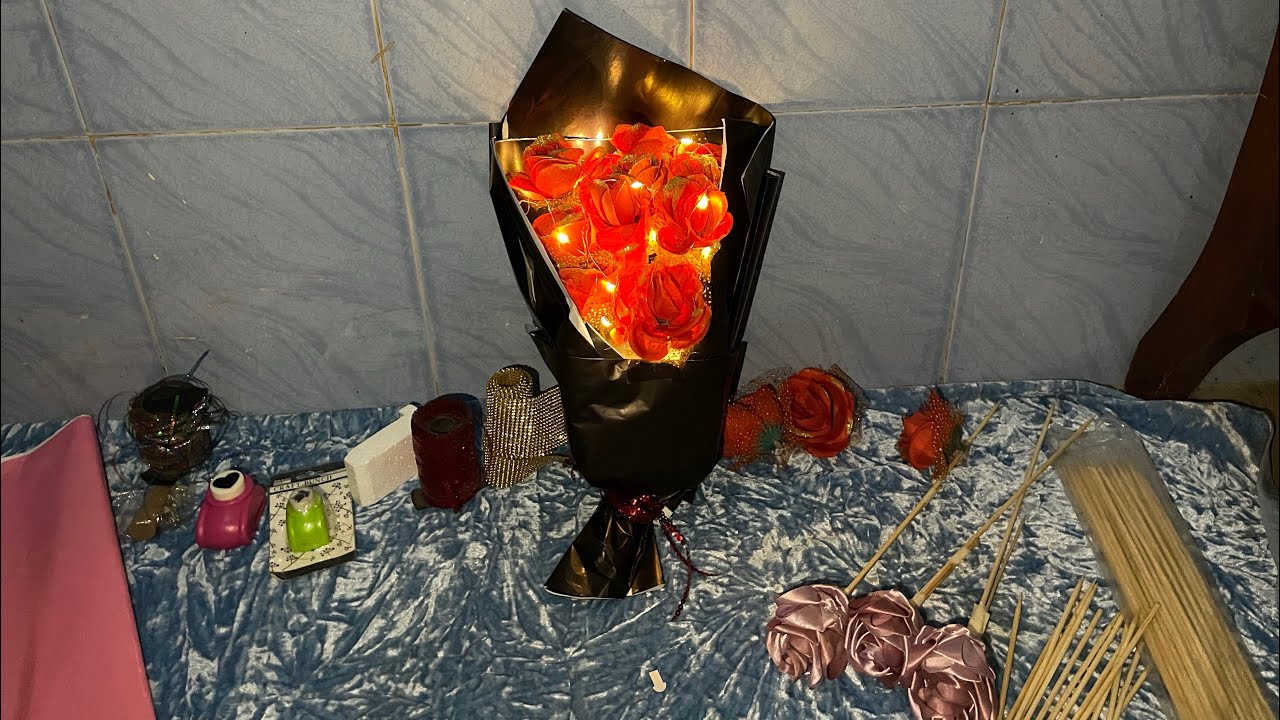 Flower Bucky Ferraro bouquet 💐making video money bouquet coconut ...