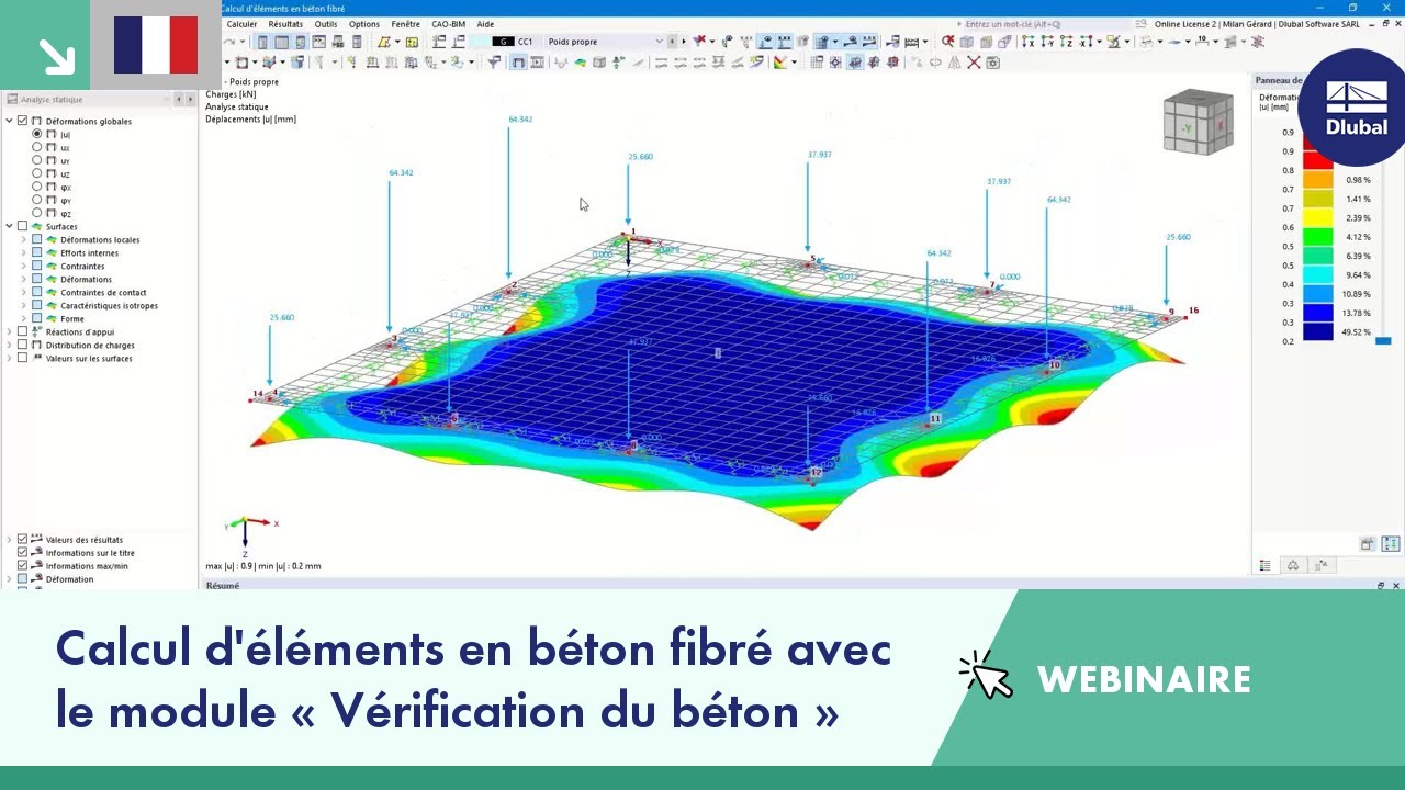 Calcul d'éléments en béton fibré avec le module « Vérification du béton ...