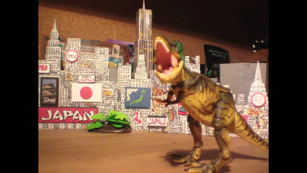 Revoltech T-rex Stop Motion Test (10FPS) - YouTube