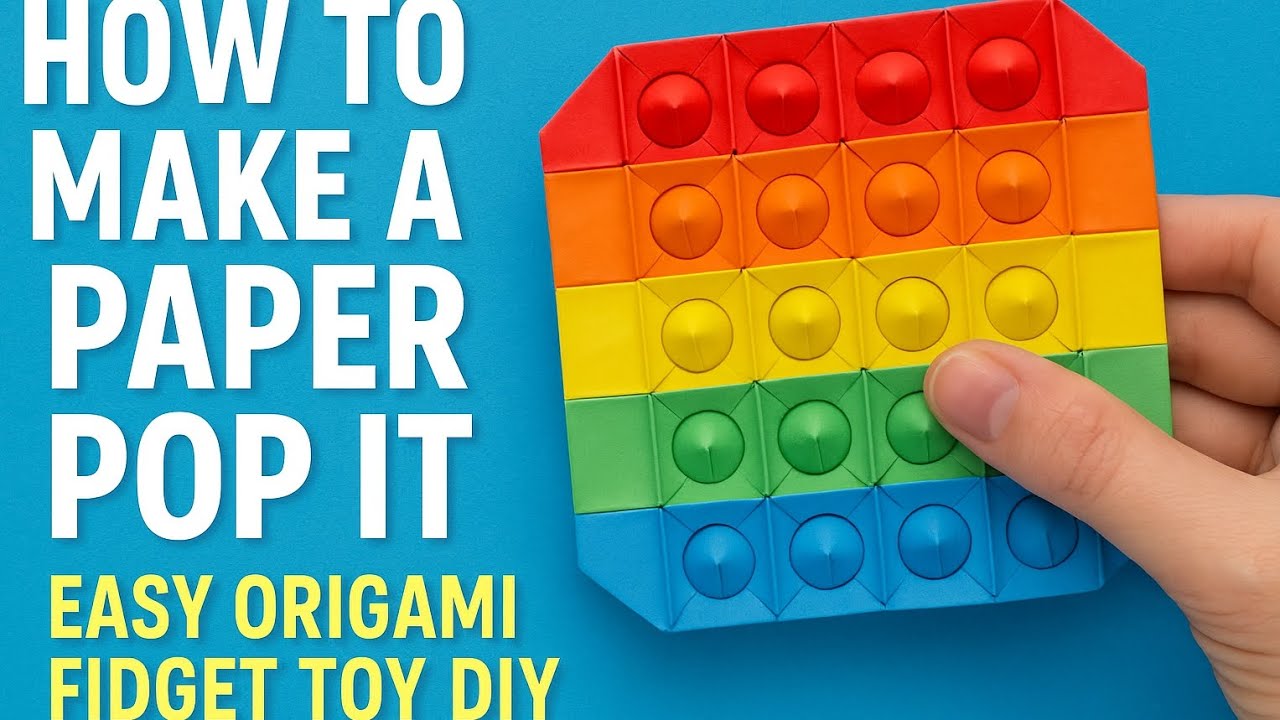 How to Make a Paper Pop It | Easy Origami Fidget Toy DIY - YouTube