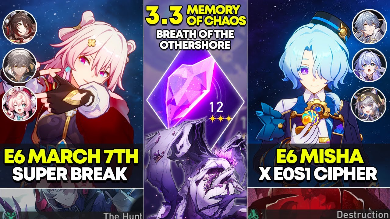E6 March 7th Super Break & E6 Misha x Cipher | Memory of Chaos 12 | Honkai Star Rail 3.3 - YouTube