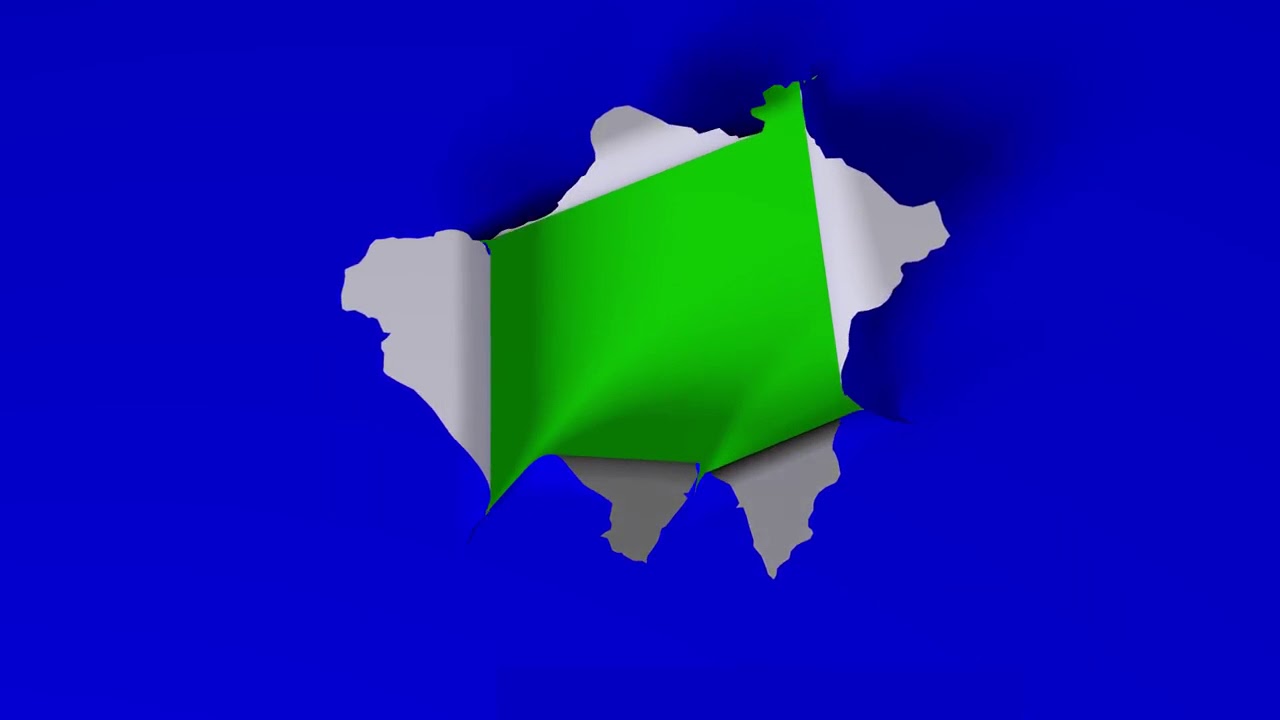 Green Screen Logo Reveal Effect Paper tearing ripping open Free ...