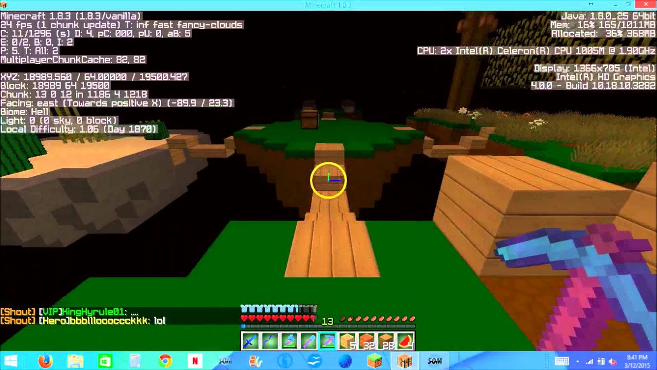 Skyblock 1 "Starting an island" - YouTube