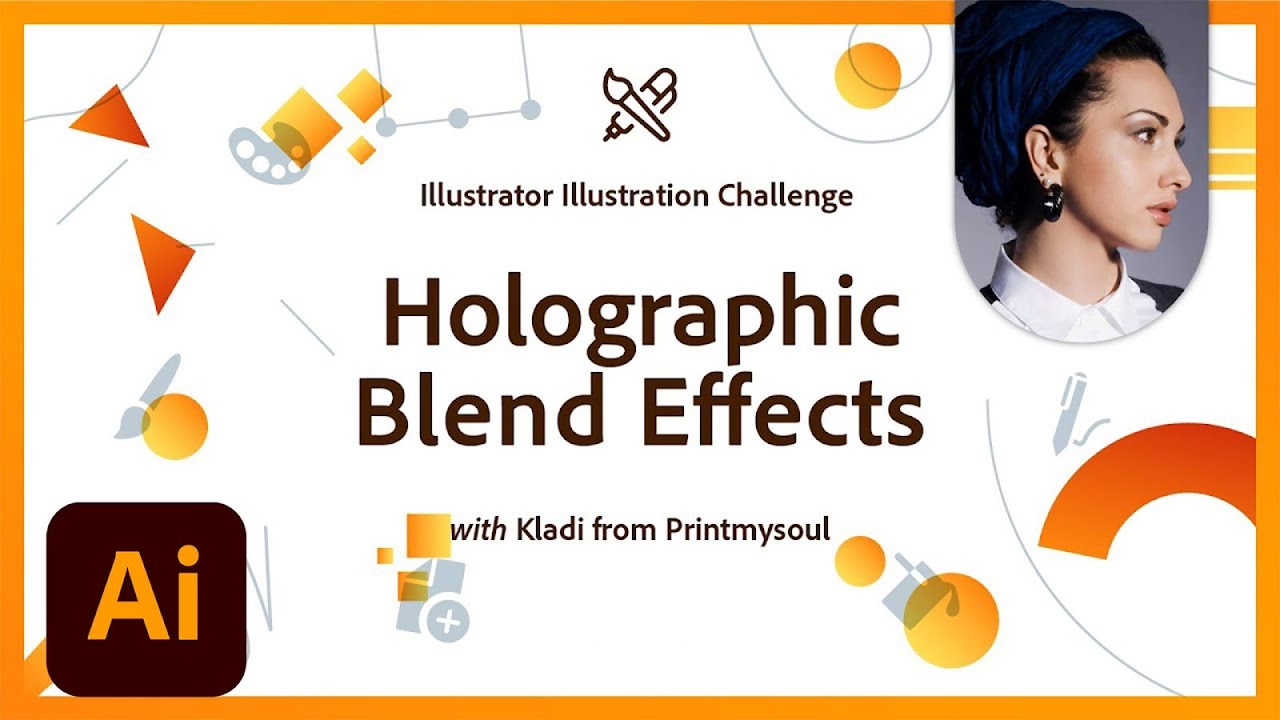 Holographic Blend Effects | Illustrator Illustration Challenge | Adobe ...