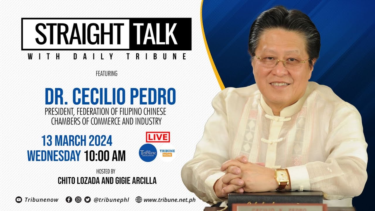 Dr. Cecilio Pedro | Straight Talk (13 March 2024, Wednesday) - YouTube
