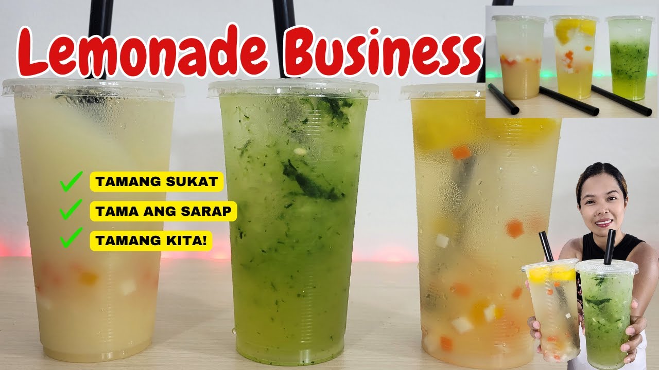 MURANG PUHUNAN LANG PALA! | Summer Negosyo Idea | 3 Types of Lemonade ...