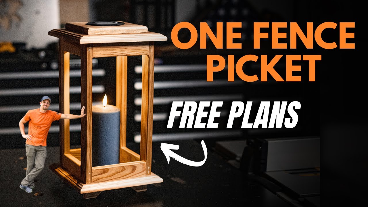 EASY ONE PICKET BUILD! Easy DIY Outdoor Solar Lantern - YouTube