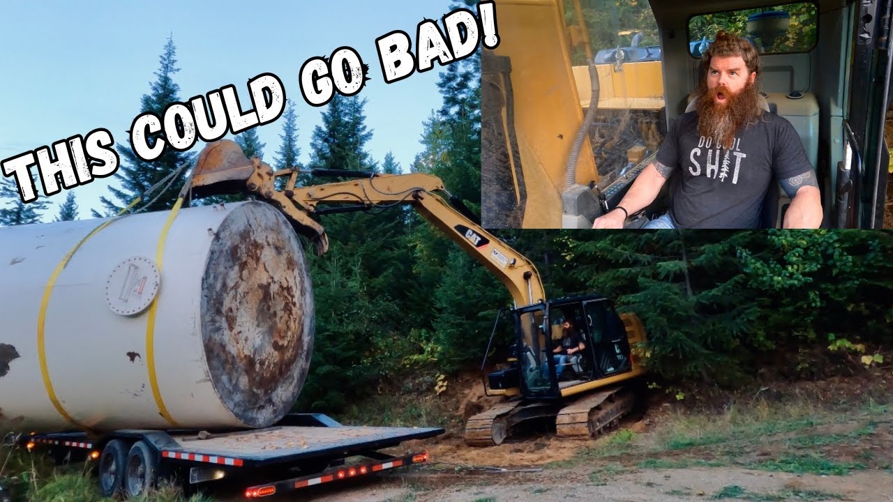 Unloading The First Water Tank | Driving Back For The SECOND Water Tank ...