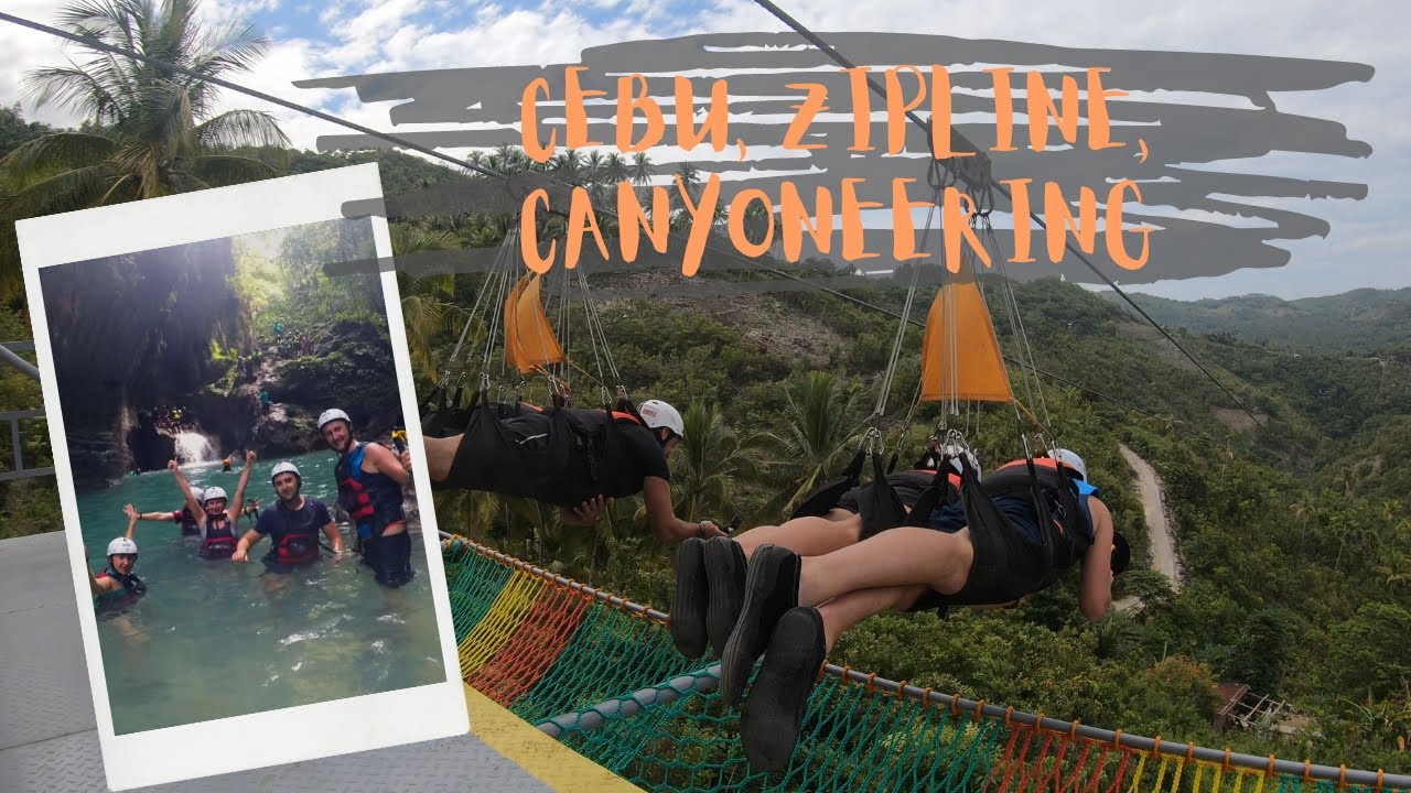 Zipline, Canyoneering Kawasan Falls Cebu Badian Philippines - YouTube