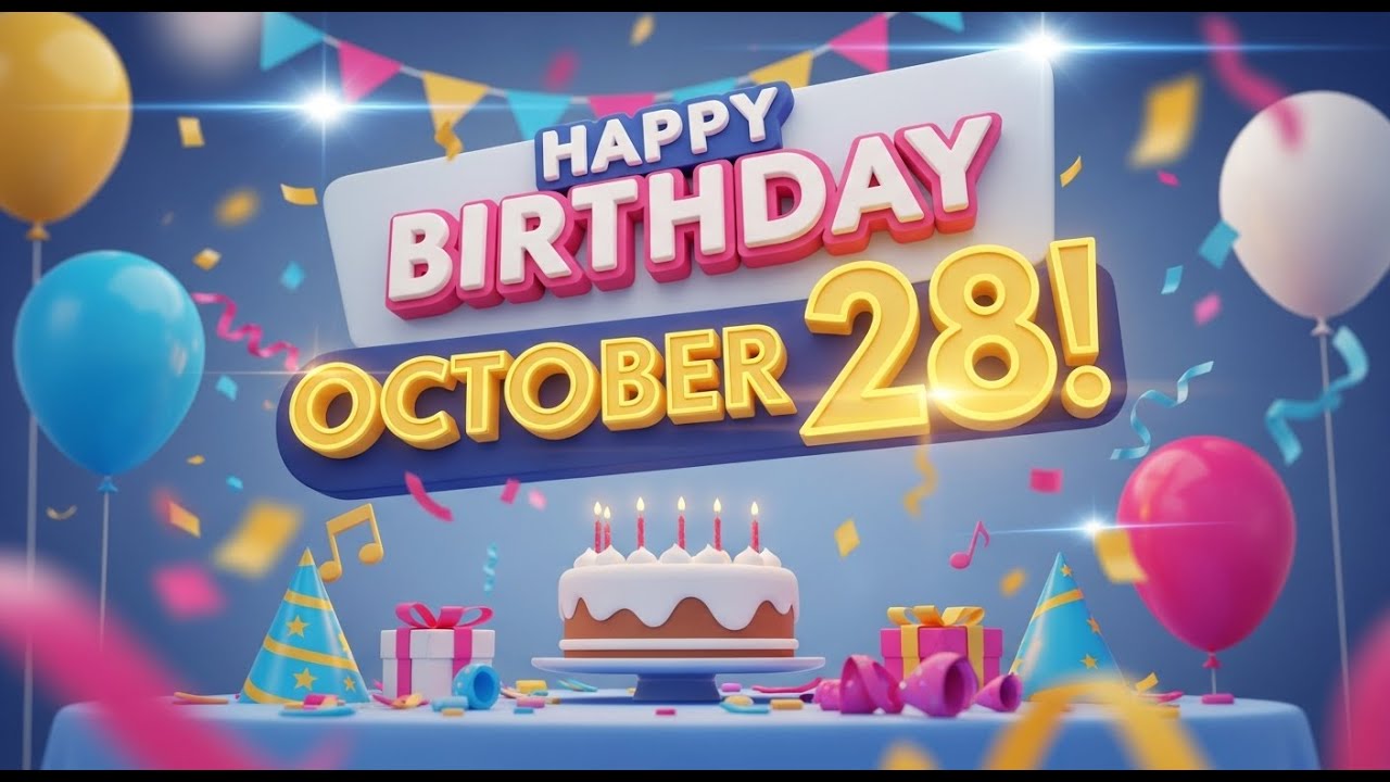 🎂 Happy Birthday October 28 | Pop Version | Fun Birthday Song 2025 🎉 ...