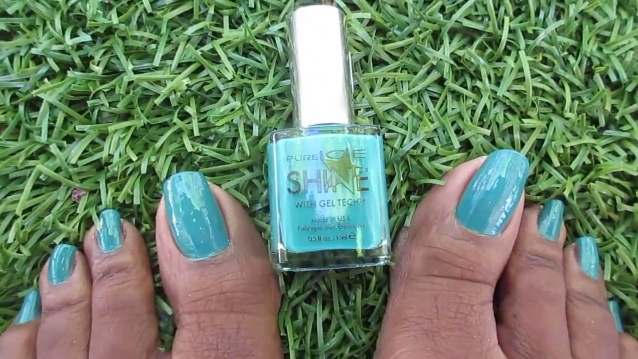 Teal Toe Nails - YouTube