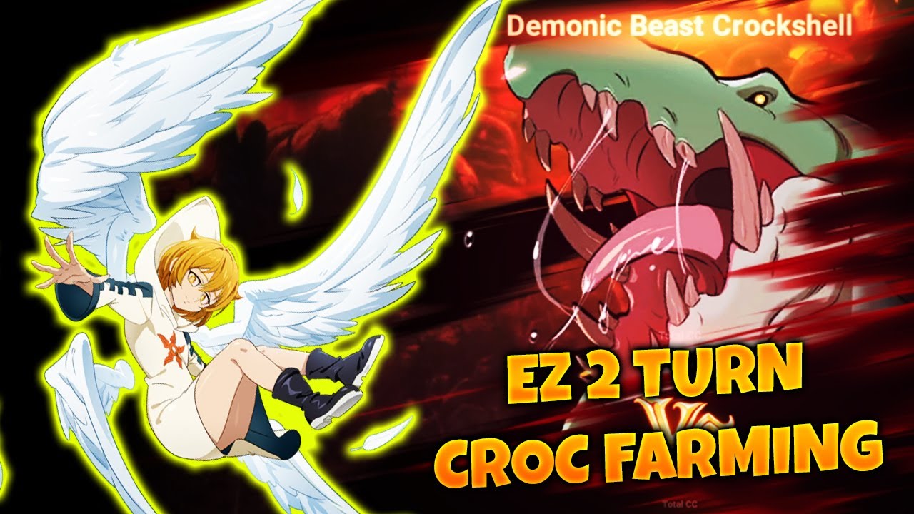 2 Turn Croc Farming Easily // CrockShell Boss Fight [F2P 7DS GRANDCROSS ...