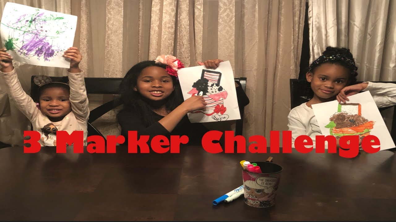 The 3 Marker Challenge | Christmas Edition Coloring Book - YouTube