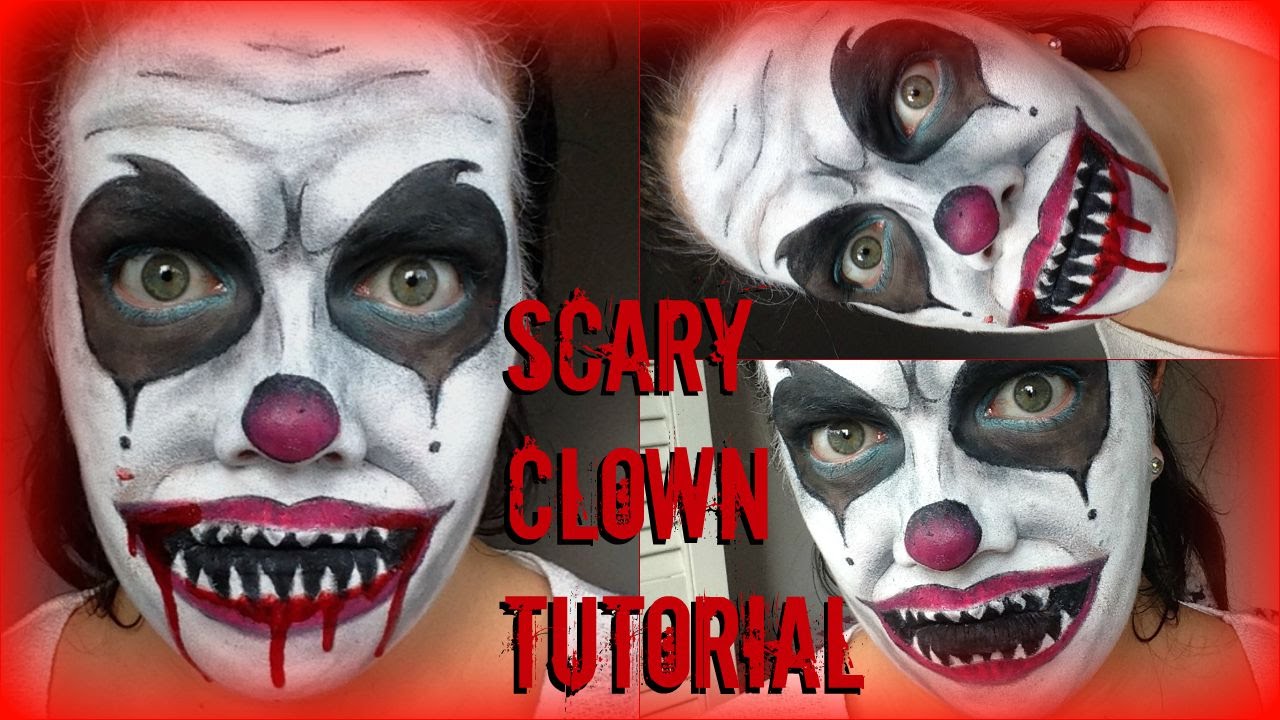 Creep Scary Clown Halloween Makeup Tutorial | MommaMakeup - YouTube