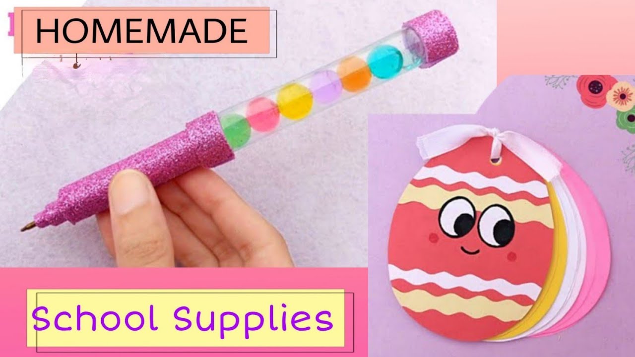 2 Easy School Craft Ideas - Homemade school supplies - DIY Paper Craft ...