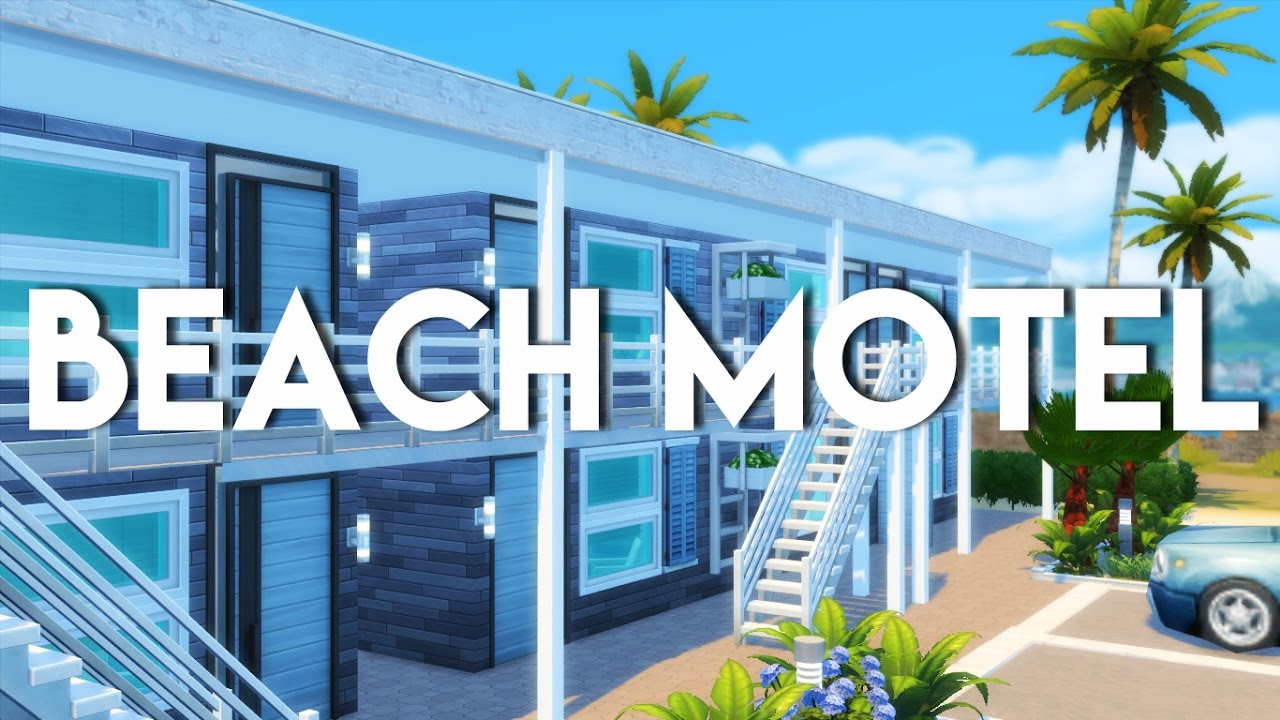 The Sims 4 | Speed Build | Beach Motel (NO CC) - YouTube