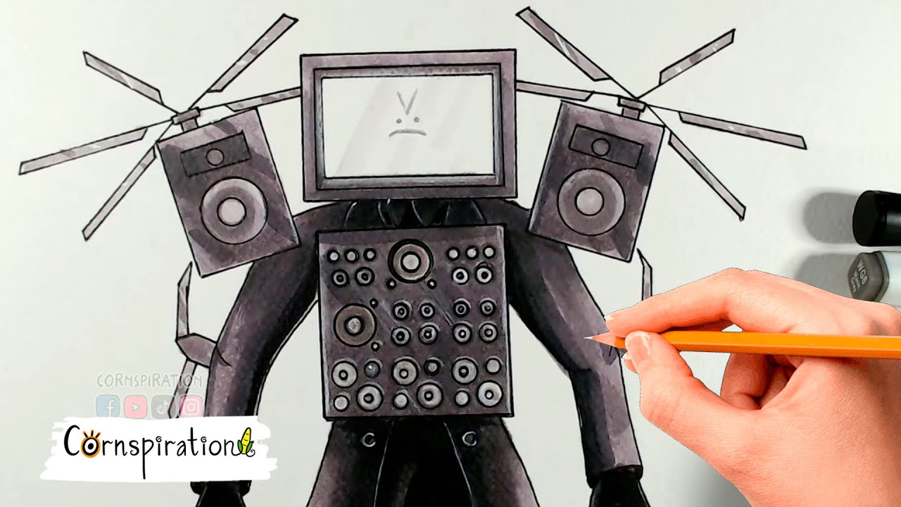 Cómo Dibujar a 📺TITAN TV MAN MEJORADO (Skibidi Toilet) - YouTube