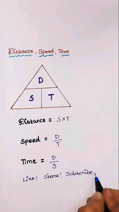 Distance, Speed, Time formula in easy way - YouTube