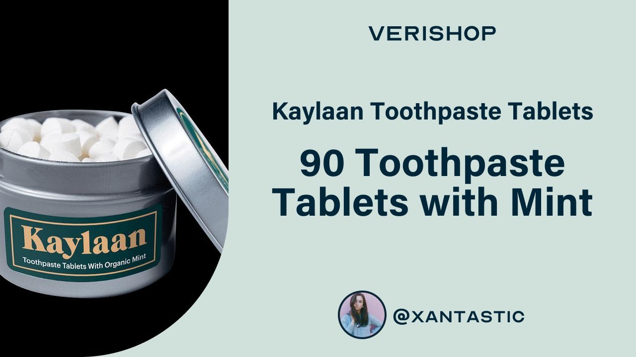 Kaylaan Toothpaste Tablets 90 Toothpaste Tablets with Mint Review - YouTube
