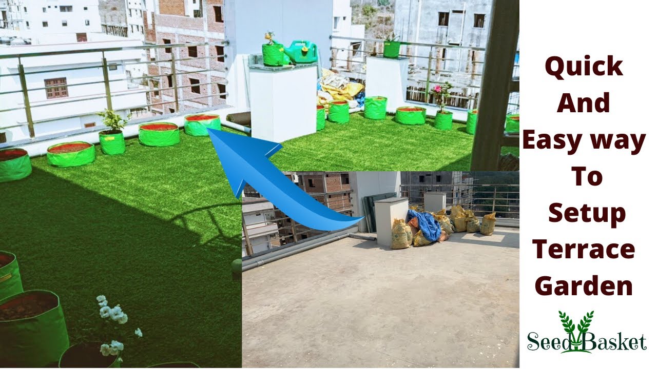Making of Amazing Terrace garden setup | Seedbasket | Time Lapse | Home ...