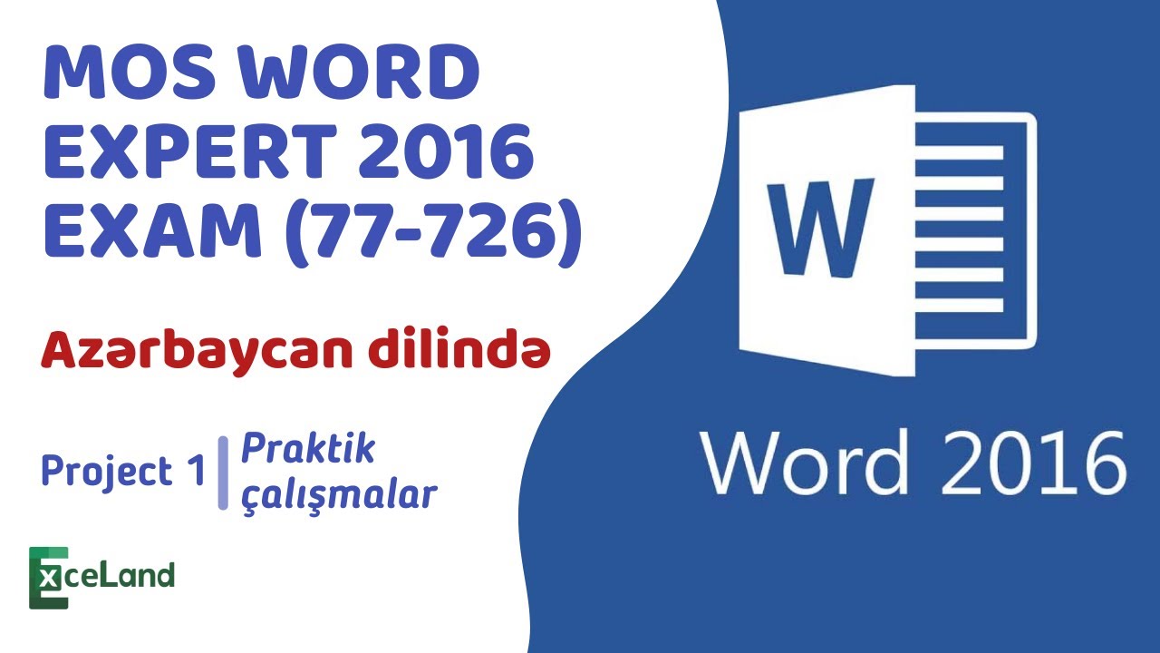 MOS Word Expert 77-726 Project 1 - YouTube