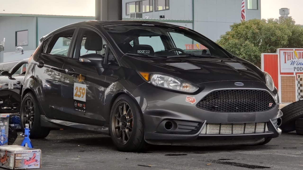 2:12.1 in Ford Fiesta ST on damp Thunderhill East - YouTube