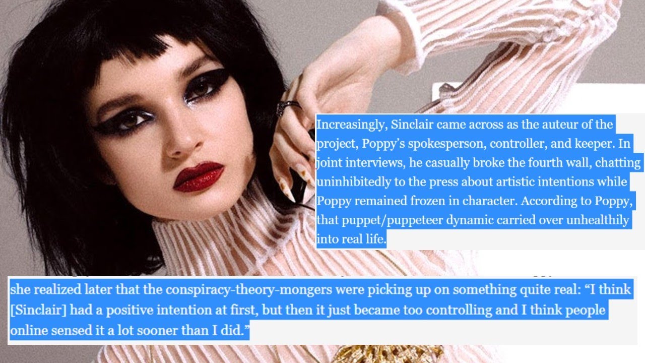 POPPY REVEALS DARK SIDE OF TITANIC SINCLAIR COLLABORATION - YouTube