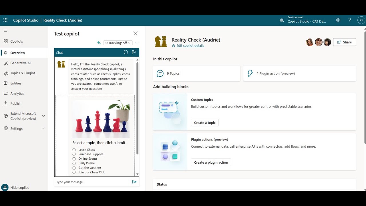Reality Check Copilot Community Bot Example - YouTube