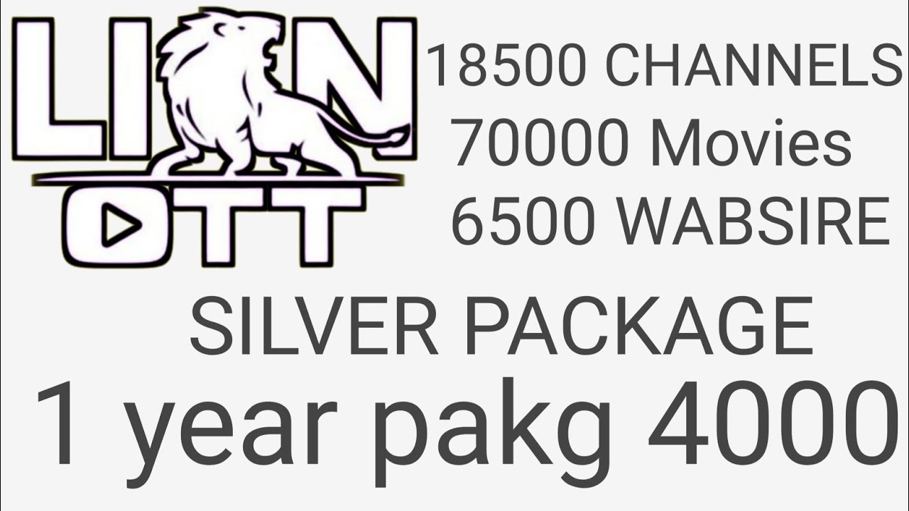 "Unleash Ultimate Entertainment with Lion OTT IPTV - 1 Year Package ...