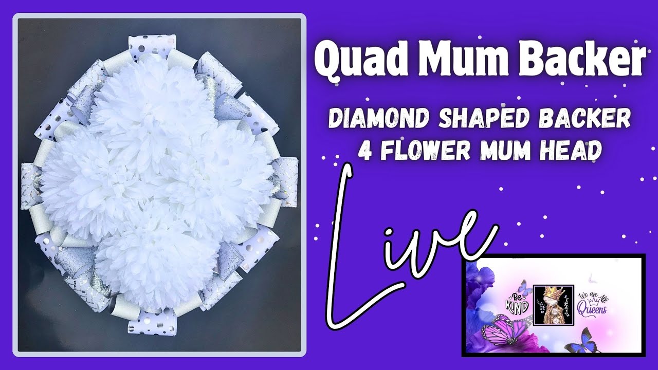 QUAD Mum Backer; Diamond Backer tutorial #homecomingmums #homecoming # ...