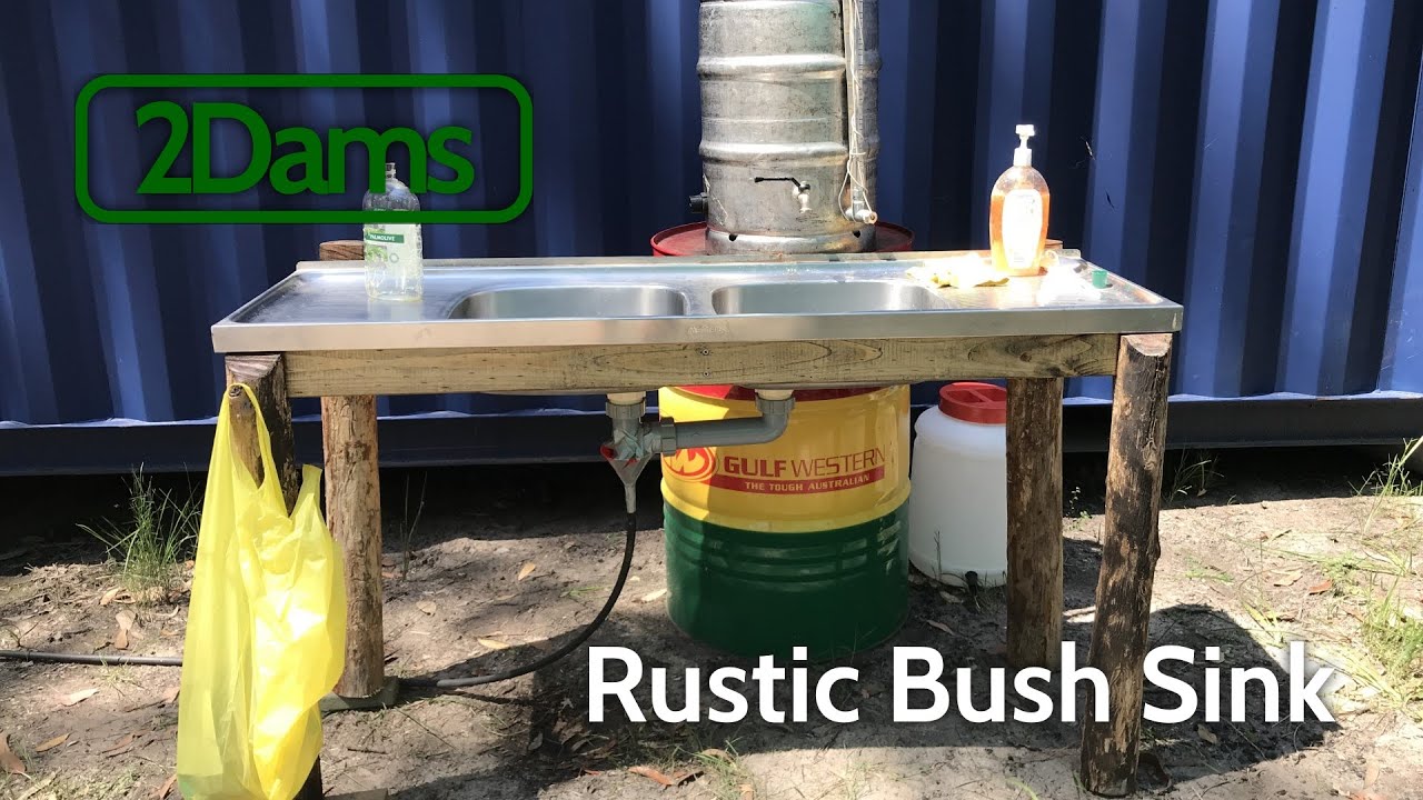 Episode 20 - Rustic Bush Sink - The Beginnings of an Off Grid Outdoor ...