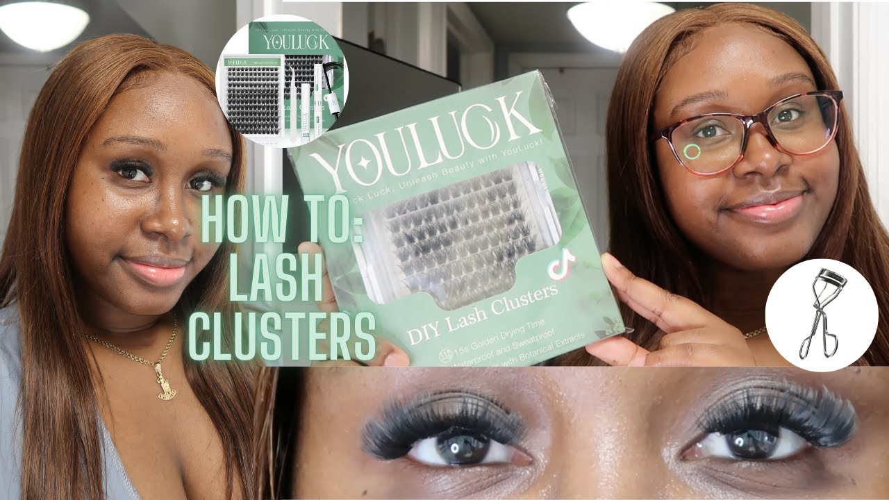 YouLuck DIY LASH CLUSTERS | Lash Clusters for Beginners | No Experience Needed! - YouTube