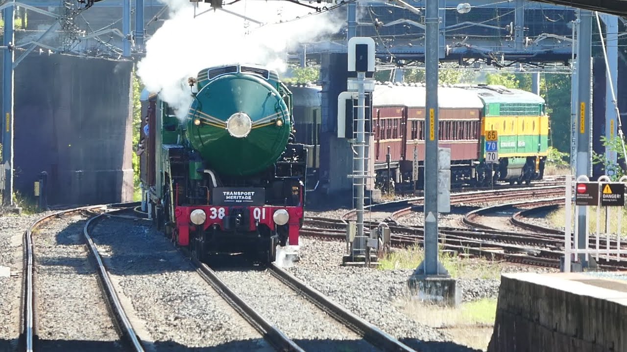 Sydney Trains Tempe Station Part 2 (ft. Steam locomotive 3801) - YouTube