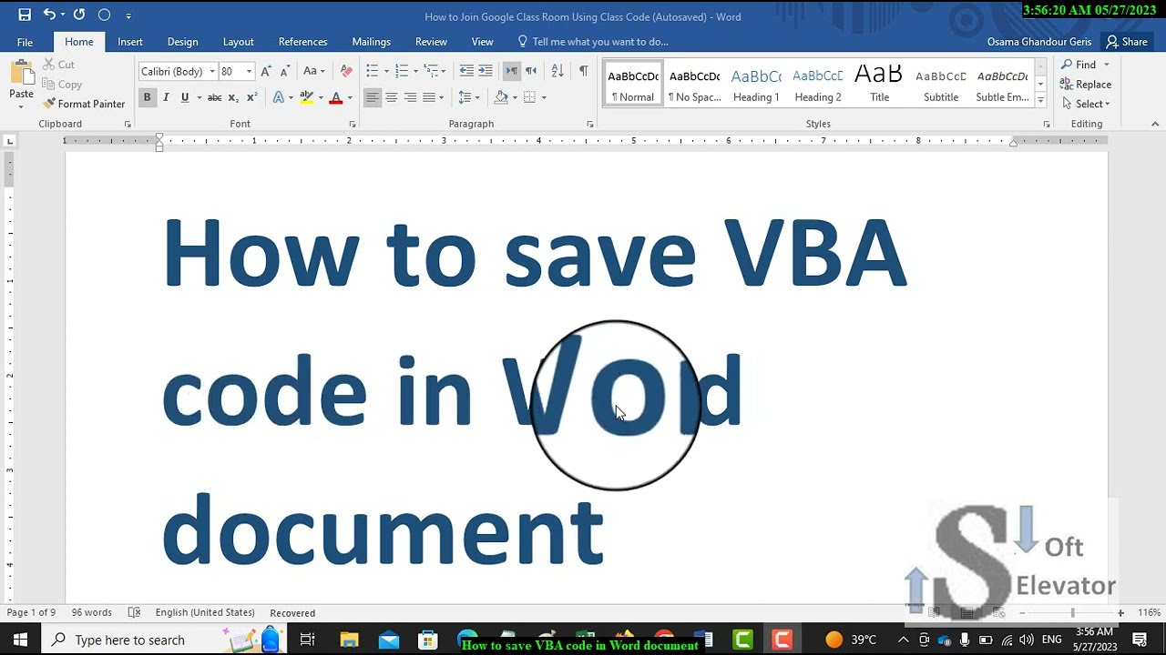 How To Save VBA Code In Word Document YouTube How To Save VBA Code In Word Document YouTube