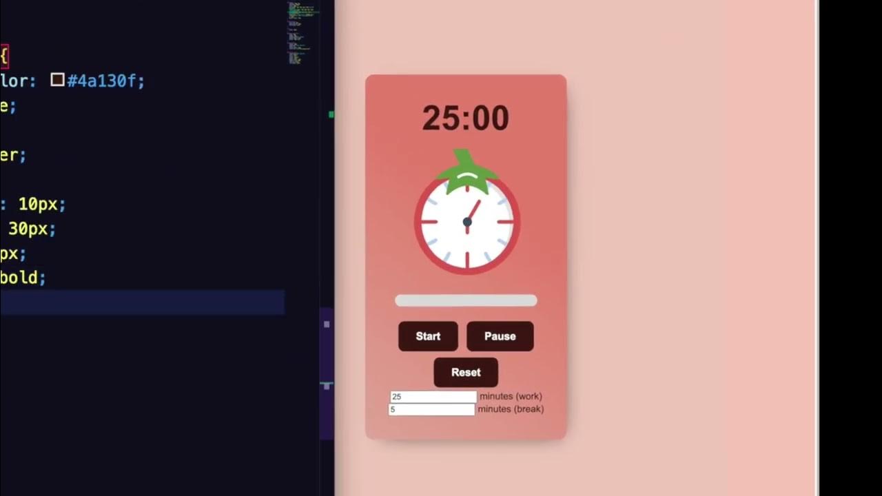 Build a Pomodoro Clock with JavaScript | 30 Days of JavaScript Projects - YouTube