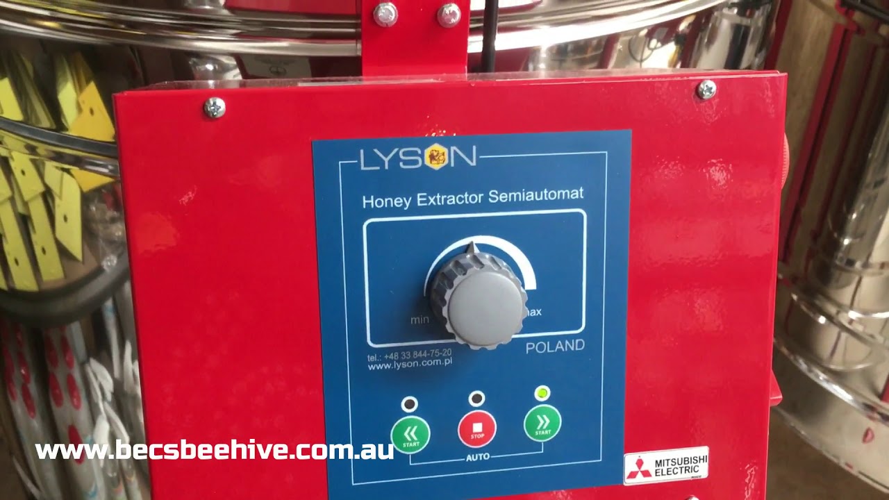 Lyson Cassette Honey Extractor Becs BeeHive - YouTube