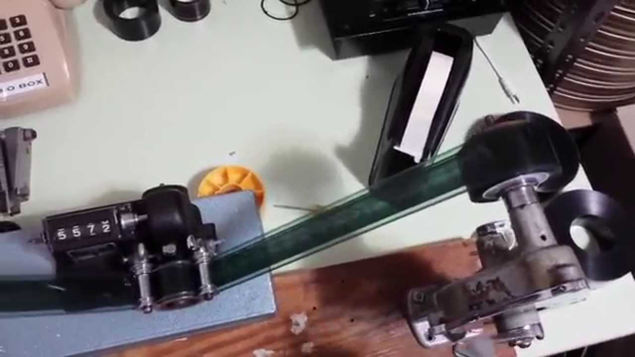 Running a reel of film on the Philips FP3 35mm Projector - YouTube