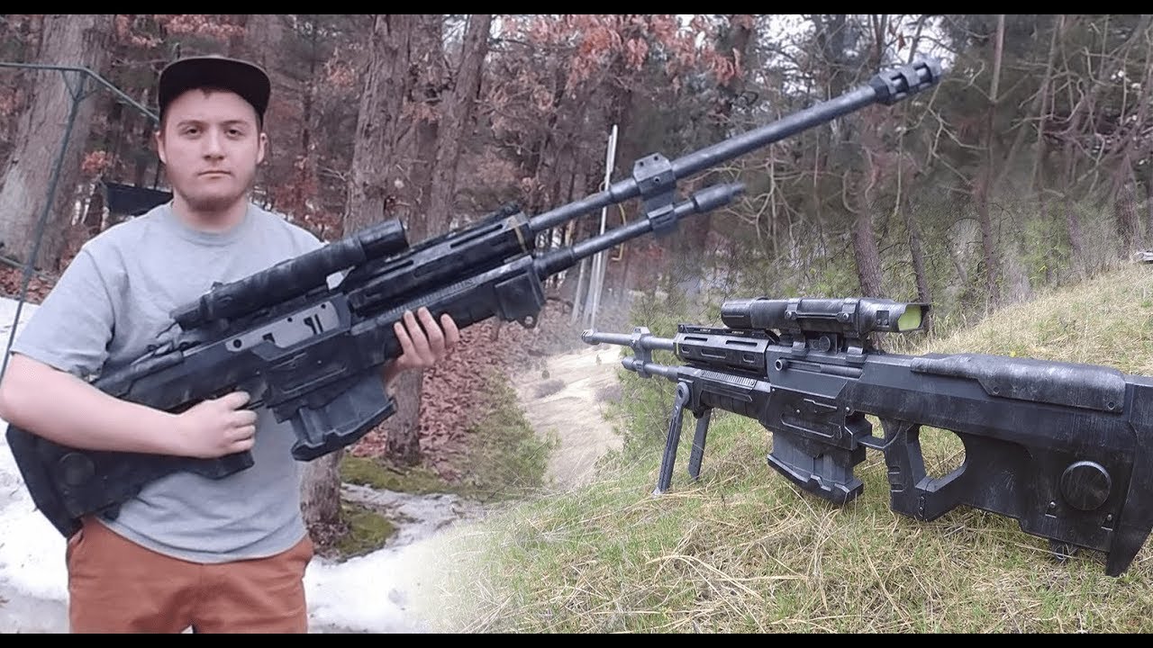 LIFE SIZE HALO: REACH SNIPER RIFLE / SRS99-AM - YouTube